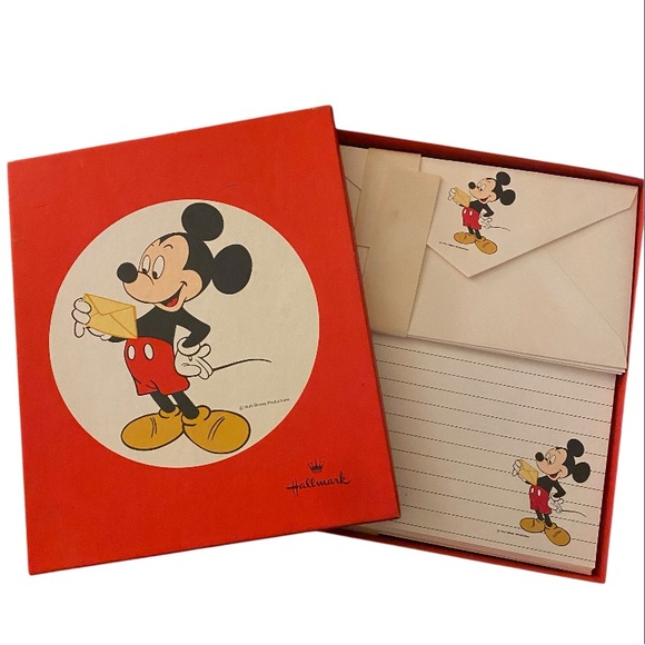 Vintage | Office | Vintage Hallmark Disney Mickey Mouse Lined Paper And ...
